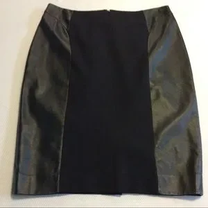 Classiques Entier | Skirts | Classiques Entier 2pc Leather Wool Knit ...